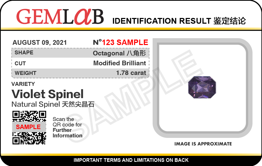 Sample – Summary Result Card – MY GEMLAB